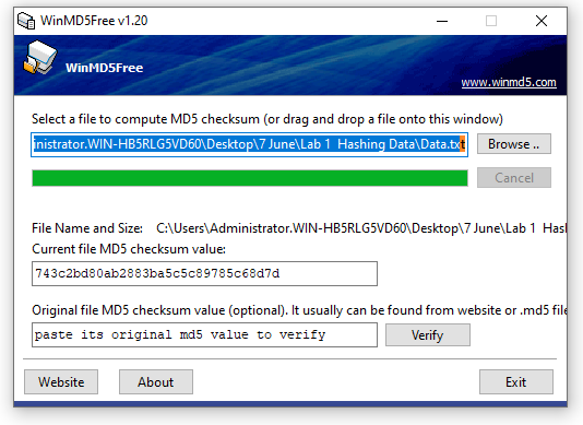 Lab 1: Hashing Data | Ian Neil’s Security+ Study Materials